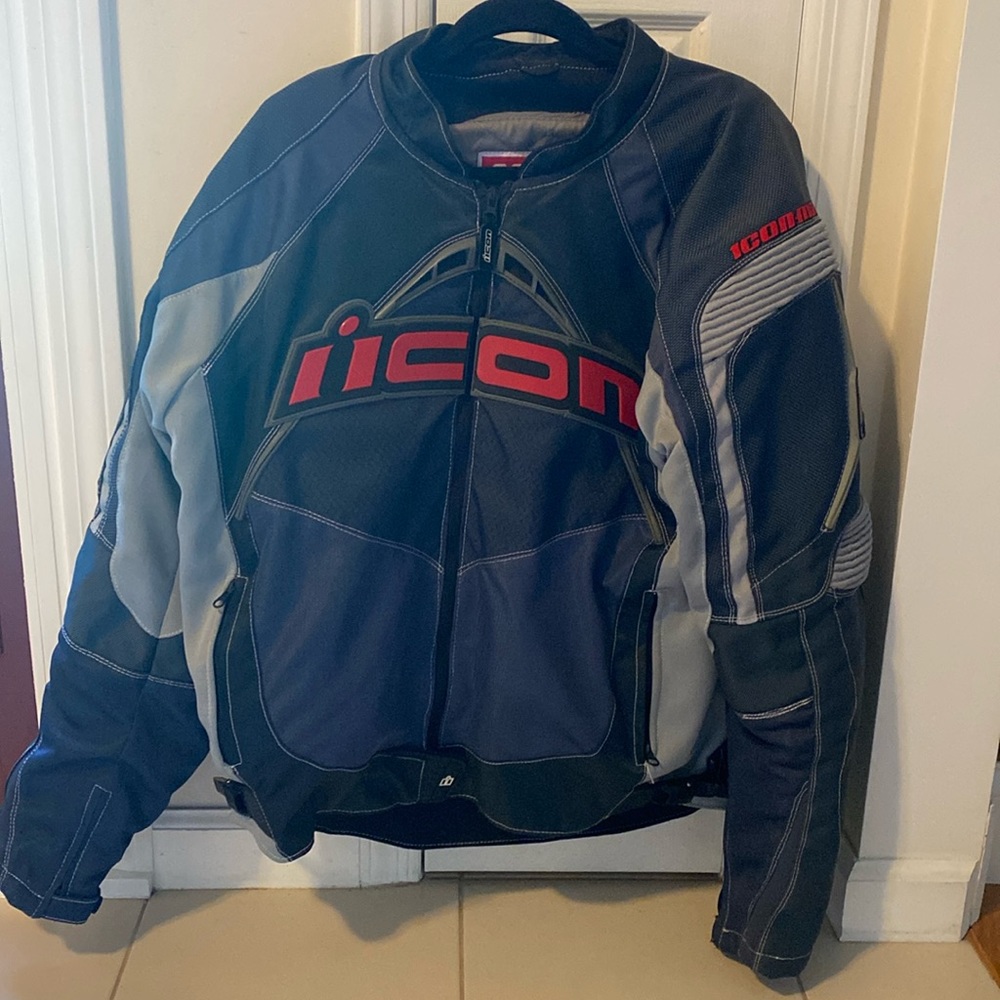 Icon Motorcycle Jacket And Gloves - Gem